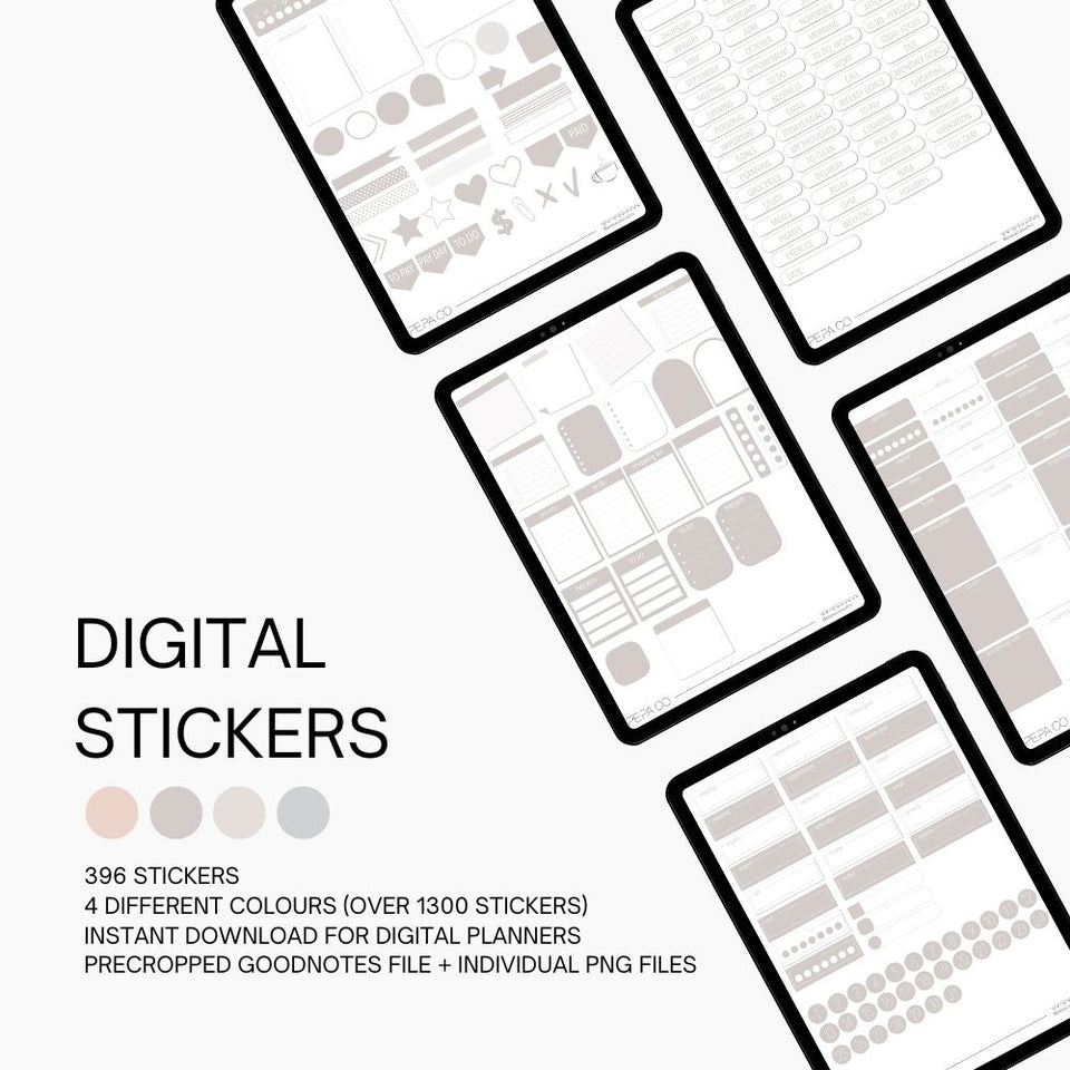 Digital Stickers Pack | Pepa Co Planners