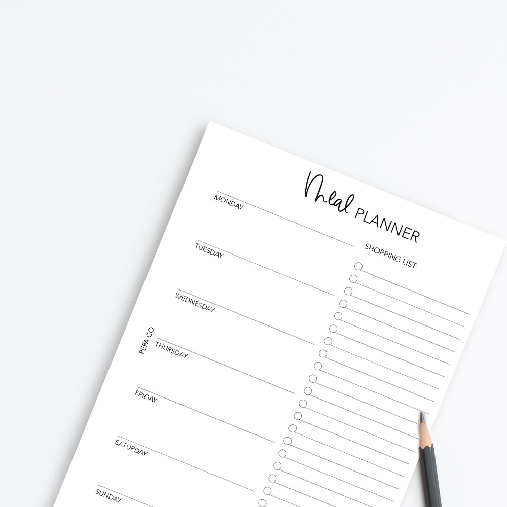PRINTABLE Meal Plan Planner Inserts | Pepa Co